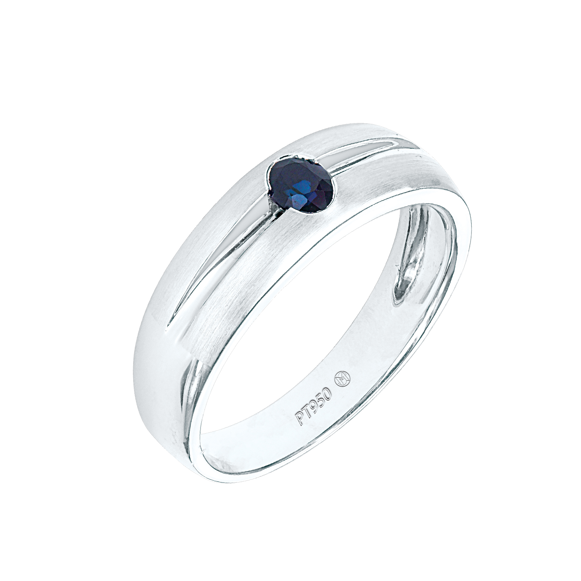 Platinum Sapphire Men's Ring - Meyson Jewellery