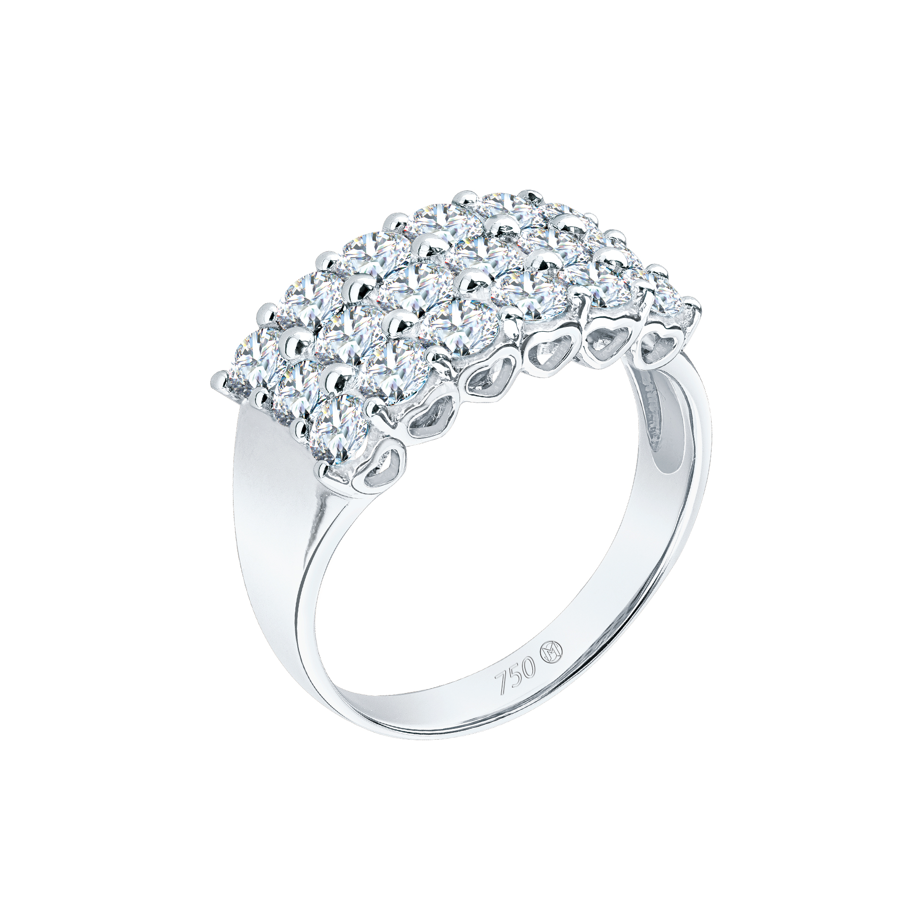 2ct / 18pcs Diamond 18K Gold Multiple Row - Meyson Jewellery