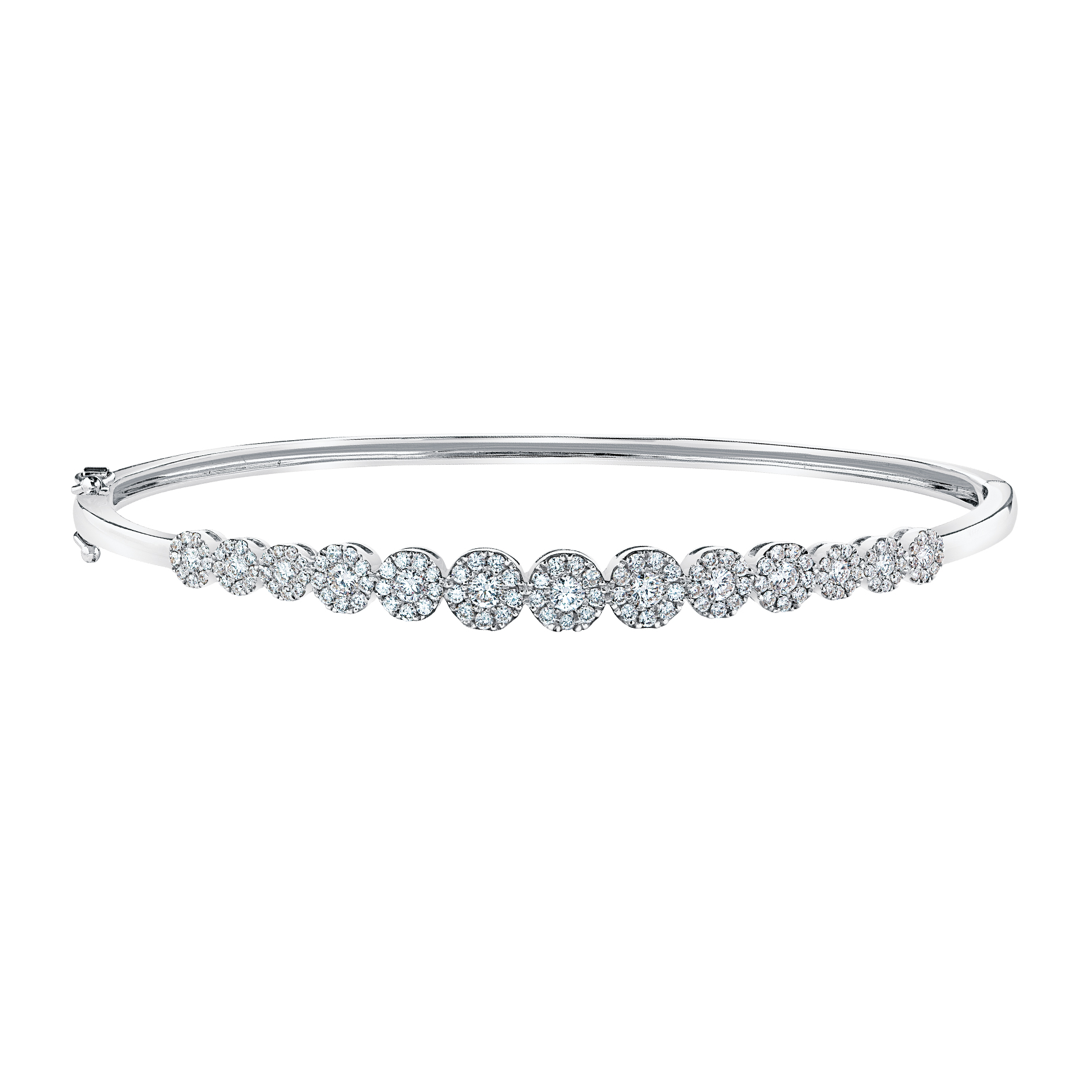 18K Gold Diamond Bangle - Meyson Jewellery