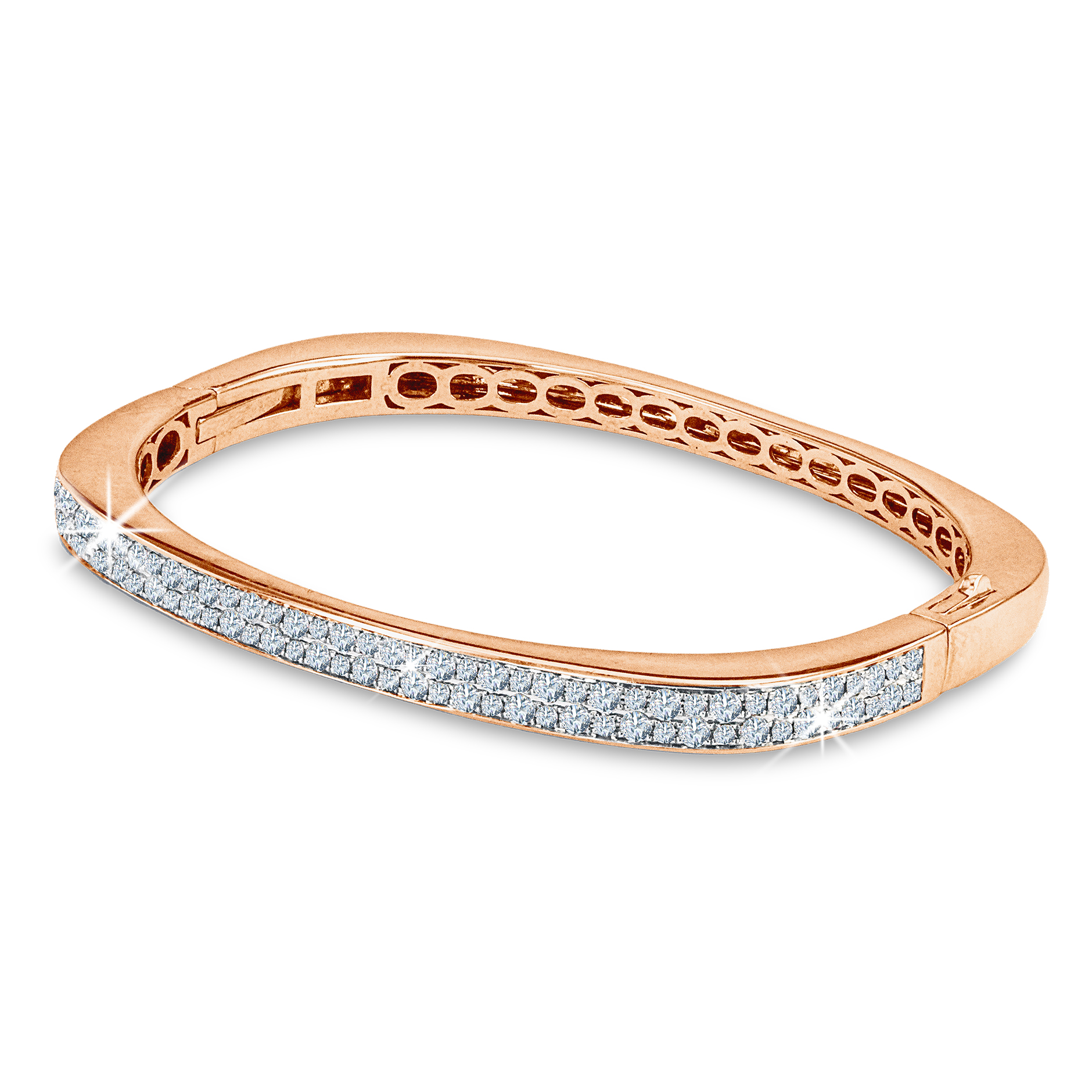18K Gold Diamond Bangle - Meyson Jewellery